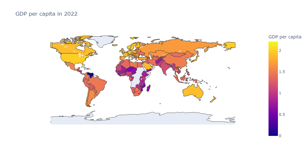 Gdp Per Capita Map 2022